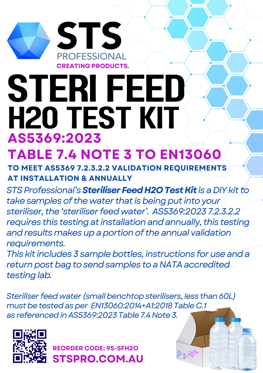 STS PRO: Steriliser Feed Water Test Kit (AS 5369) – Mocom Australia